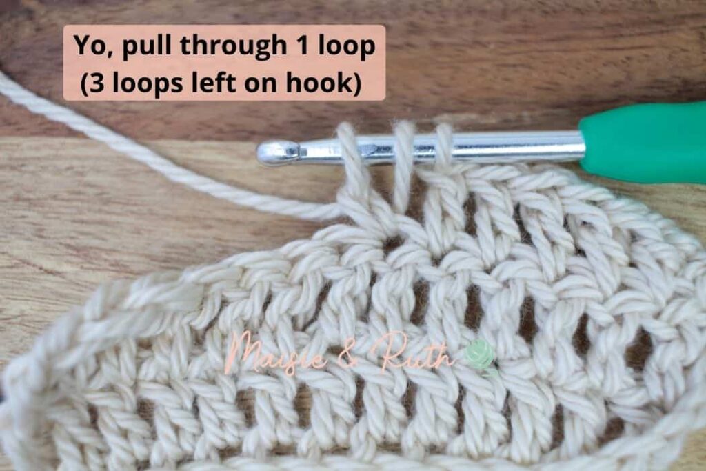 The Extended Double Crochet Stitch (Step-by-Step) - Maisie and Ruth