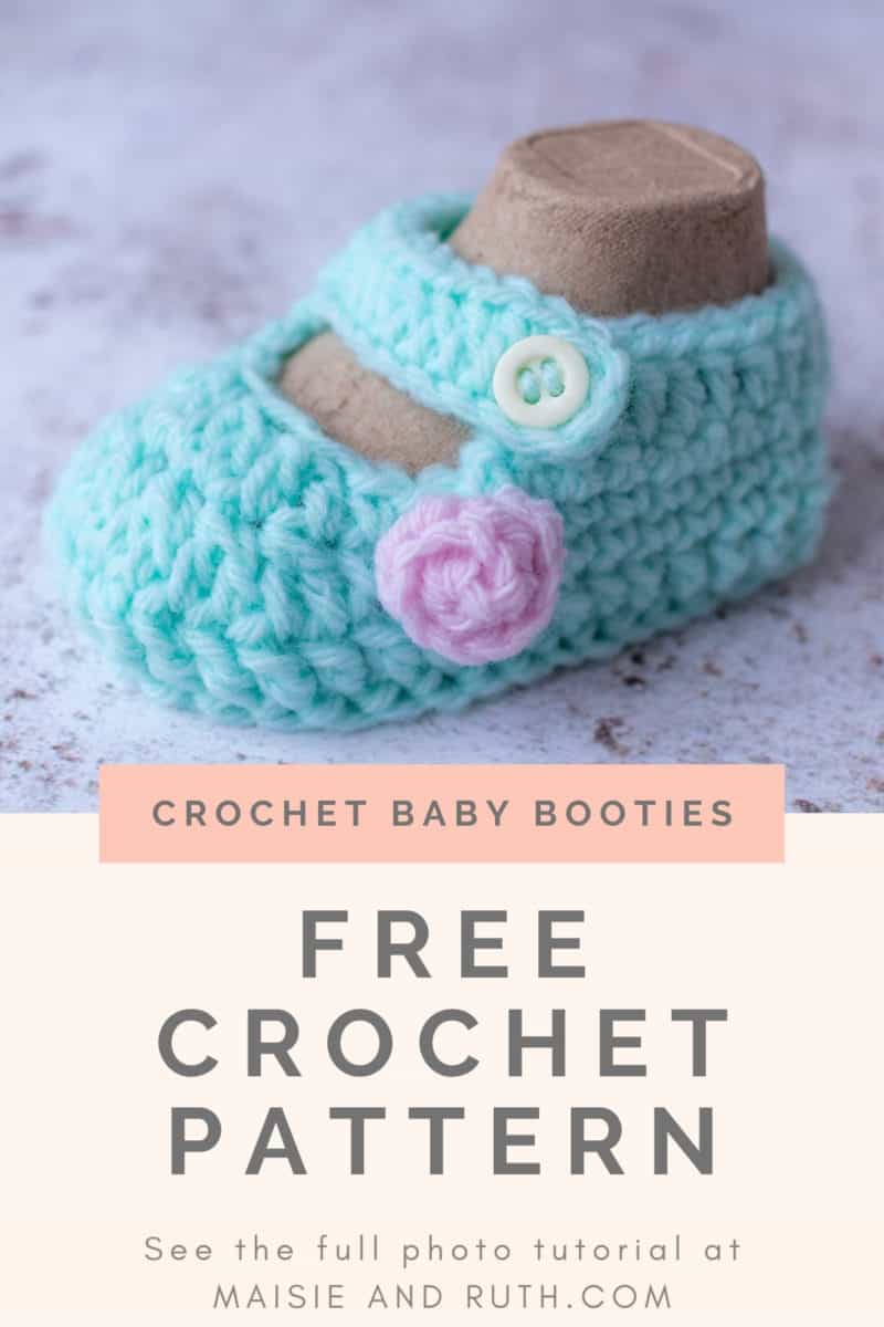 Crochet Baby Booties Pattern (The Gracie Baby Bootie) | Maisie and Ruth