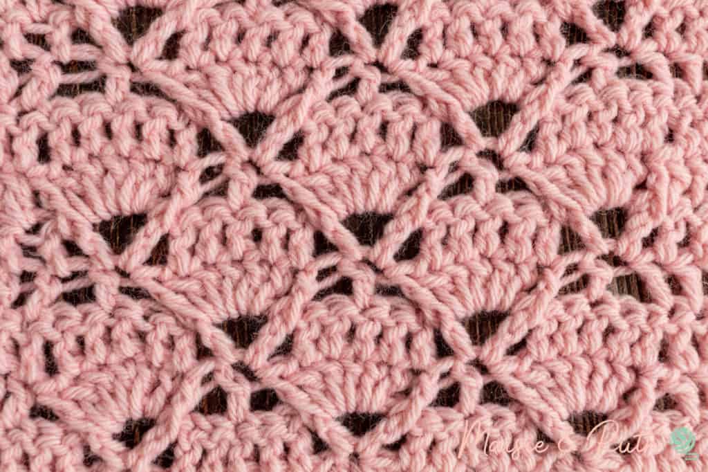 Crochet Diamond Trellis Stitch (Step-by-Step) - Maisie and Ruth