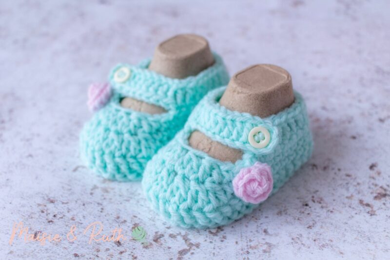 Crochet Baby Booties Pattern (The Gracie Baby Bootie) - Maisie and Ruth