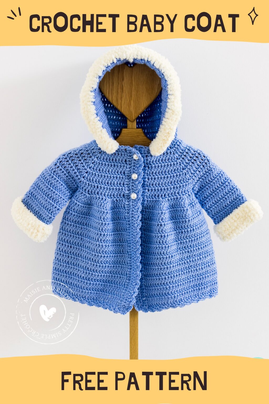Crochet Baby Coat with Hood (Free Pattern) - Maisie and Ruth