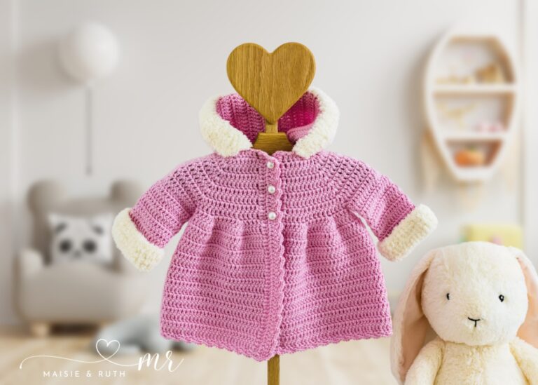 Crochet Baby Coat with Hood (Free Pattern) - Maisie and Ruth