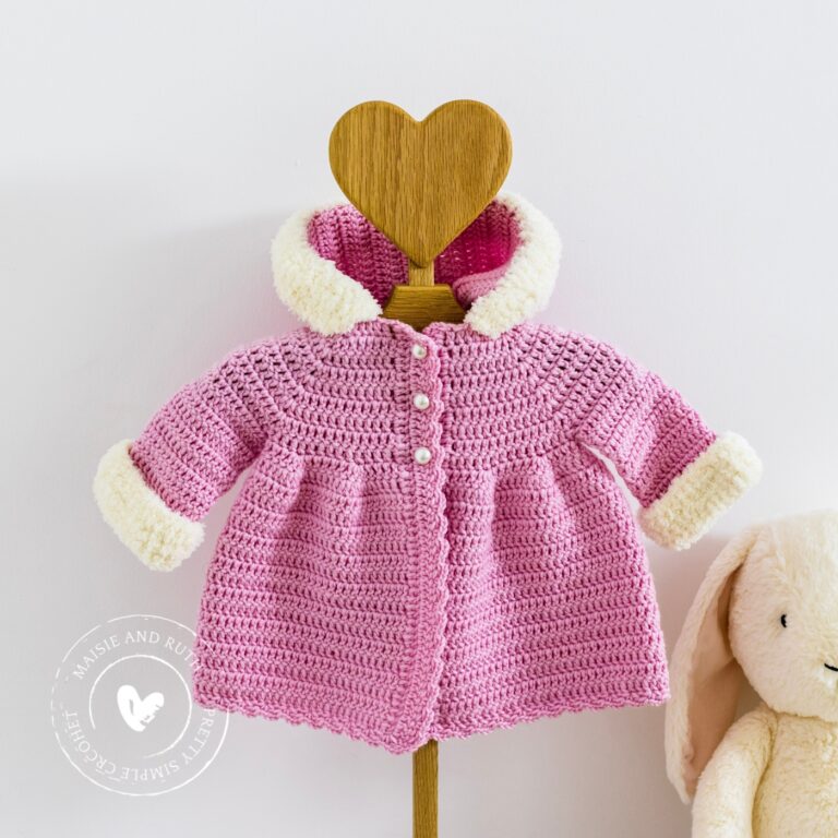 Crochet Baby Coat with Hood (Free Pattern) - Maisie and Ruth