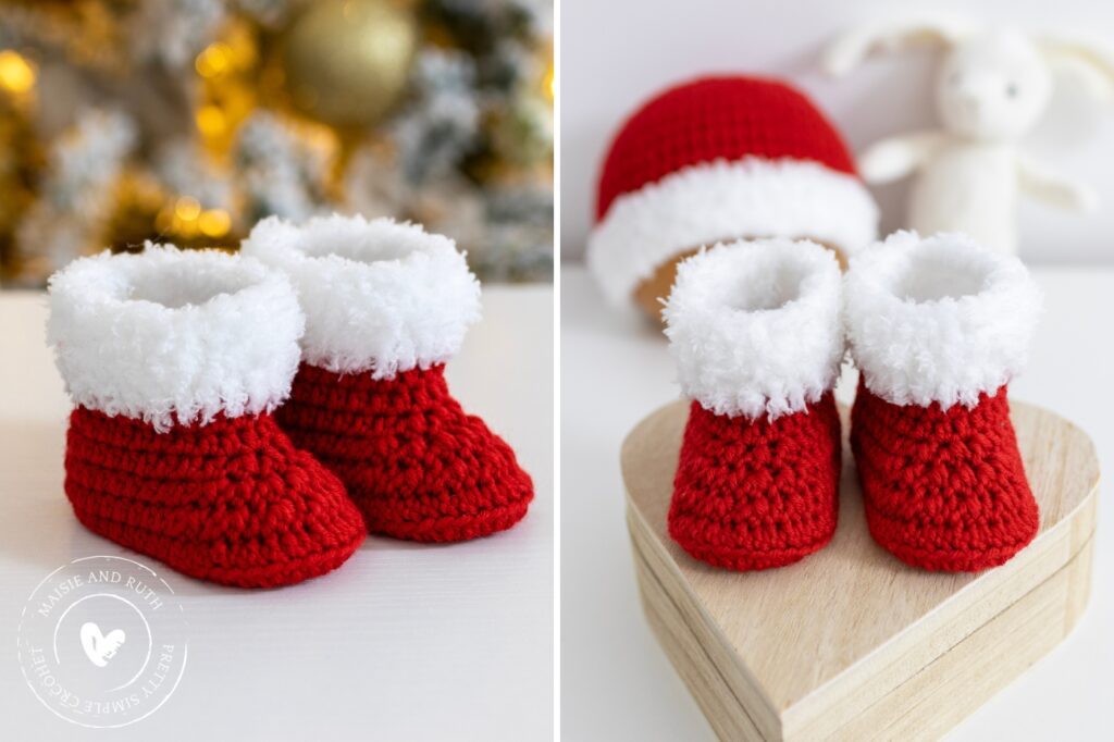 Quick Crochet Baby Booties (Free Pattern) - Maisie and Ruth