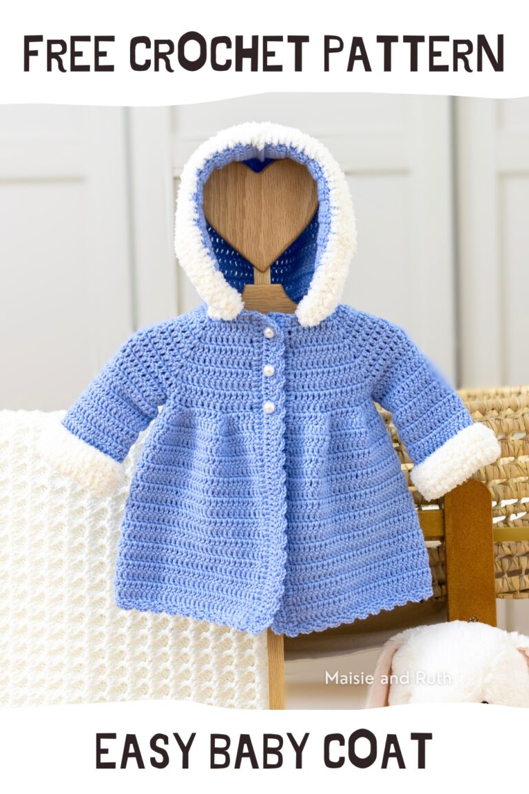 Crochet Baby Coat with Hood (Free Pattern) - Maisie and Ruth