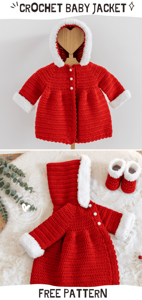 Crochet Baby Coat with Hood (Free Pattern) - Maisie and Ruth