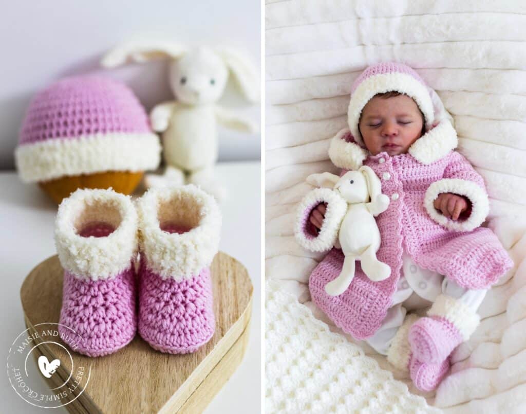 Quick Crochet Baby Booties (Free Pattern) - Maisie and Ruth