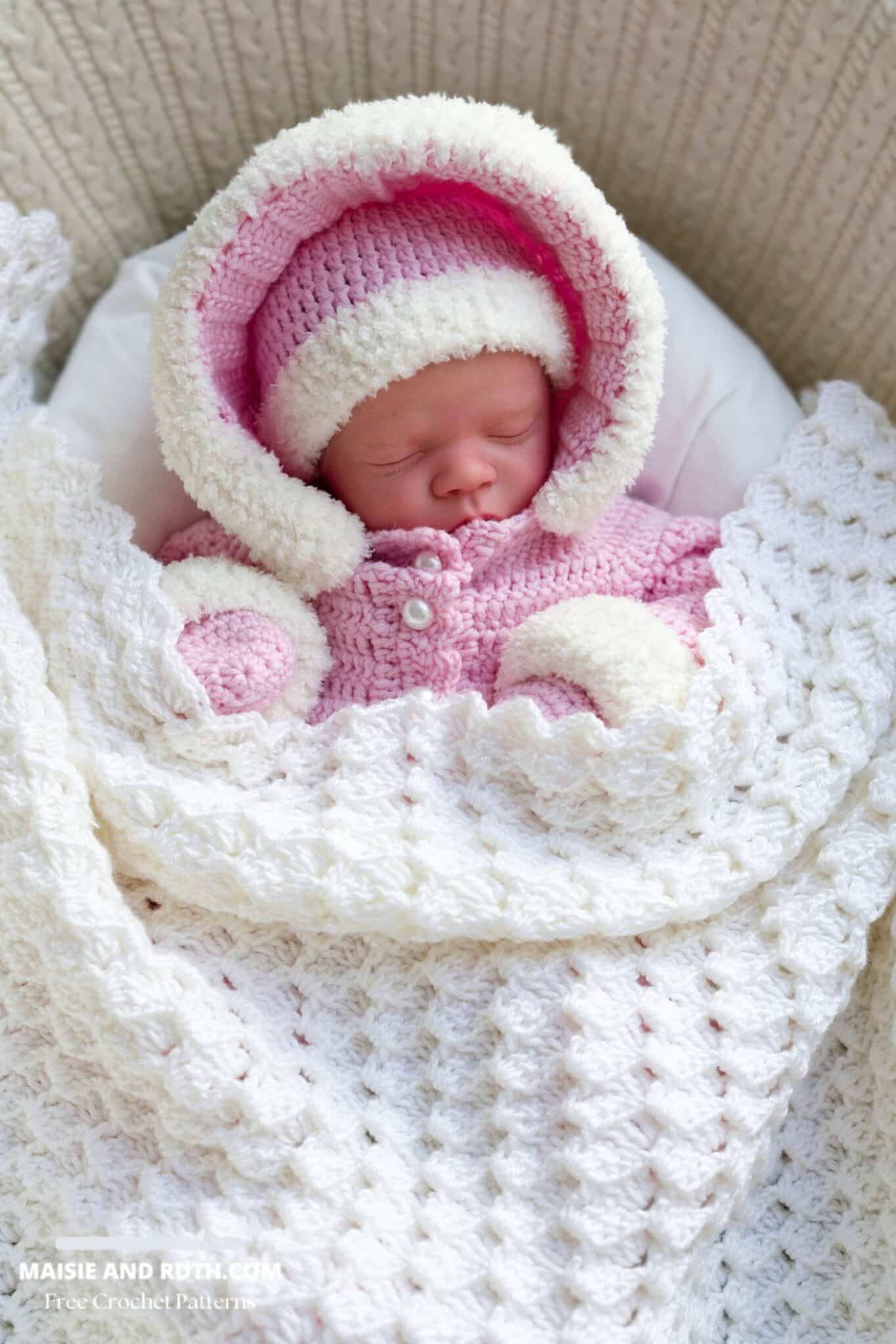 Shell Crochet Baby Blanket (Free Pattern) - Maisie and Ruth