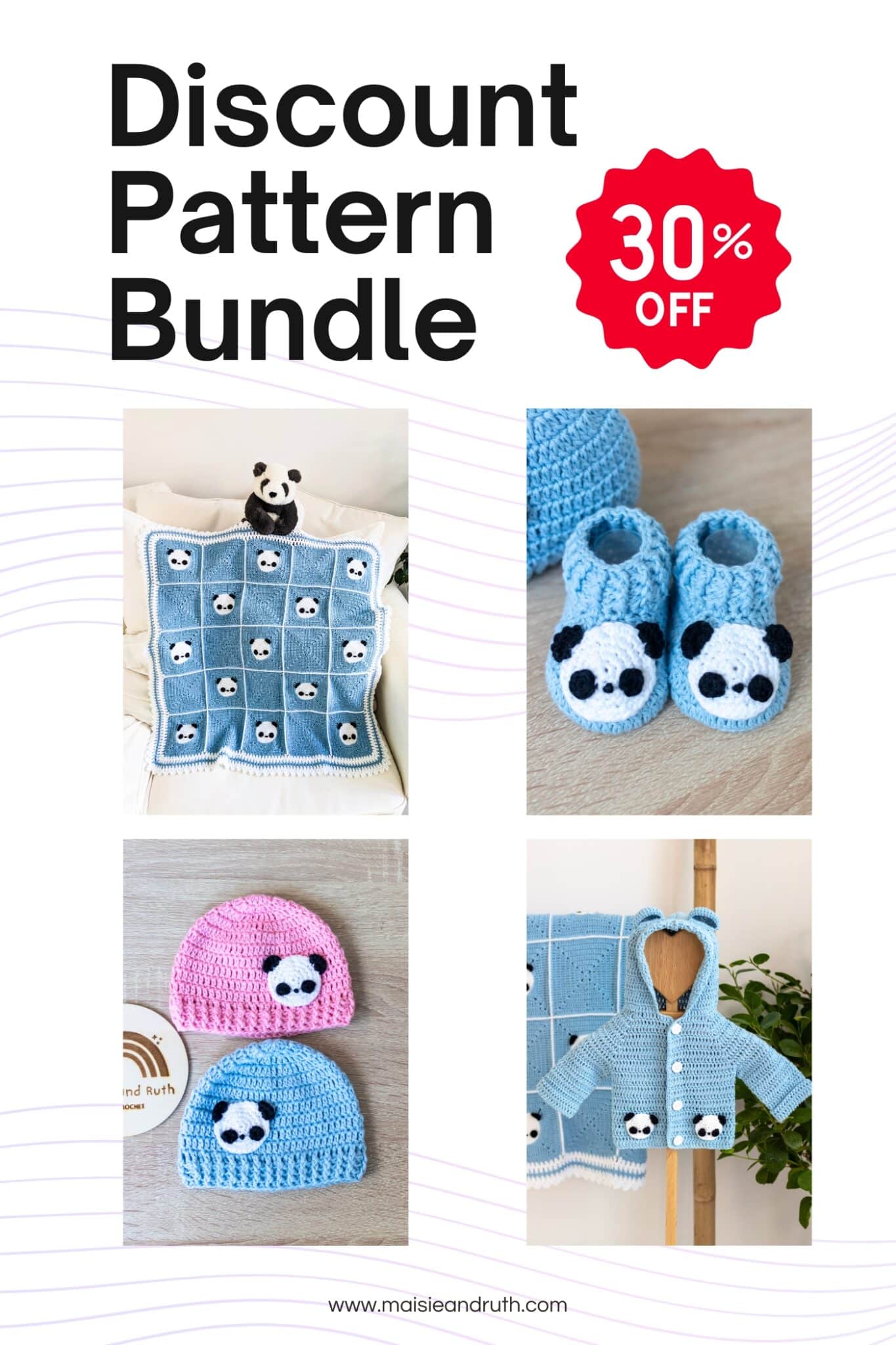 Panda Crochet Baby Blanket (Free Pattern) - Maisie and Ruth