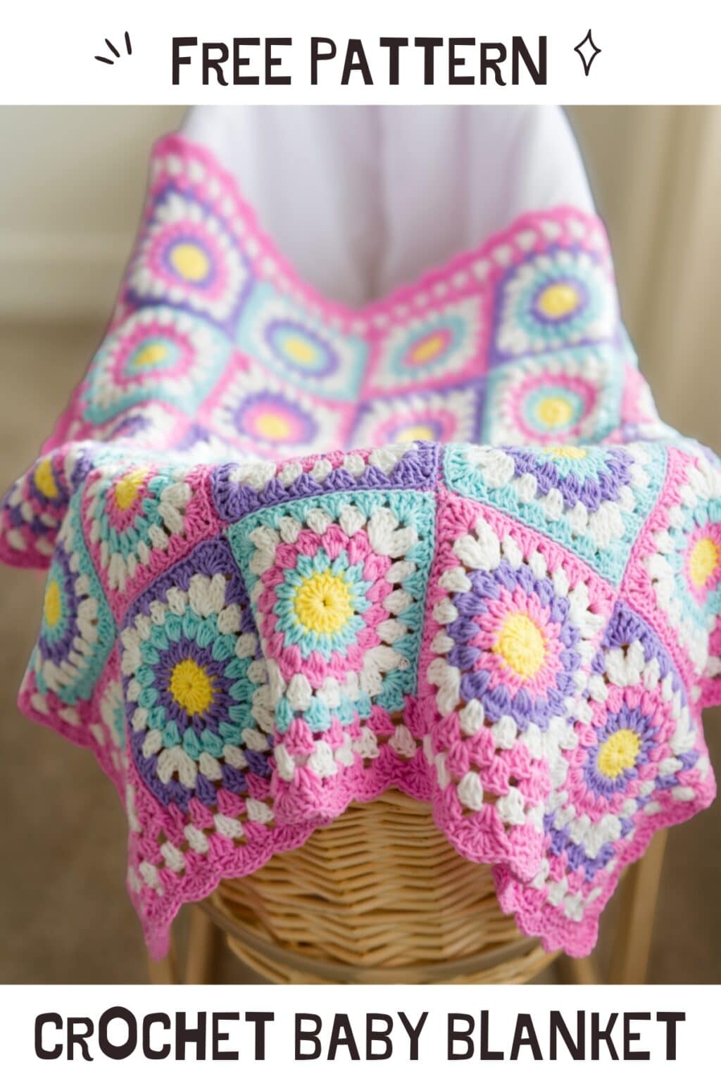 Sunburst Granny Square Blanket: Free Crochet Pattern - Maisie and Ruth