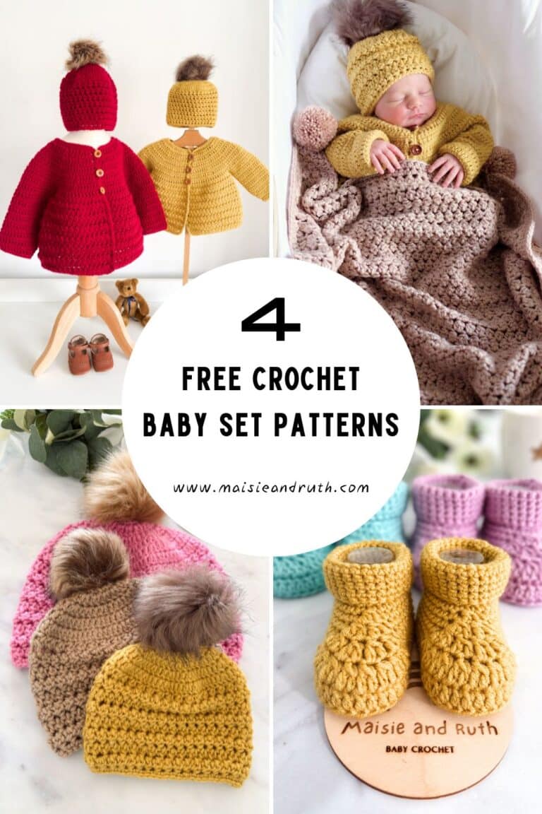 4 Free Crochet Baby Set Patterns | The Willow Ridge Collection - Maisie ...